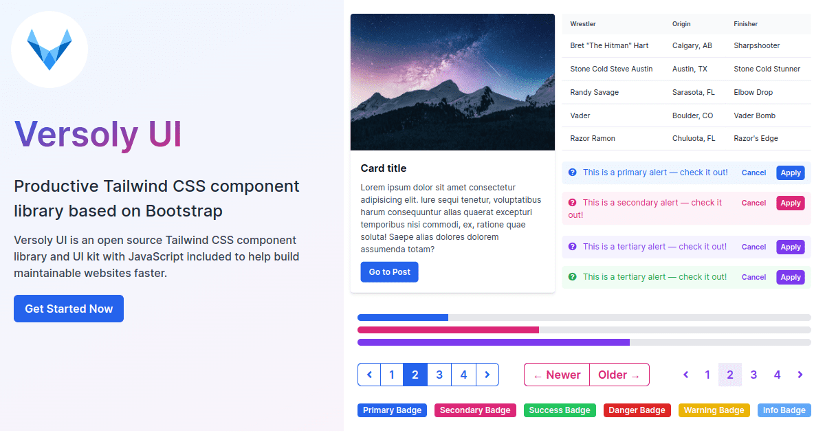 Versoly UI - Tailwind CSS Components